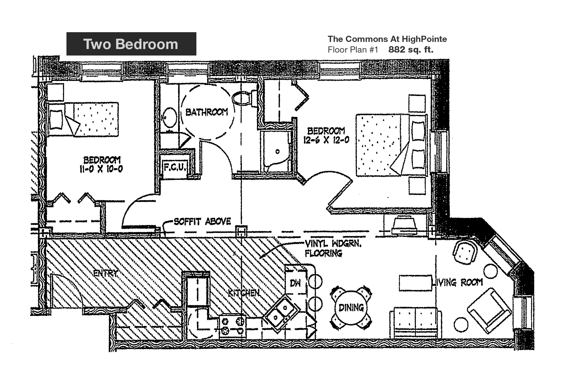 The Commons Two-Bedroom Apartment - HighPointe Apartment Homes